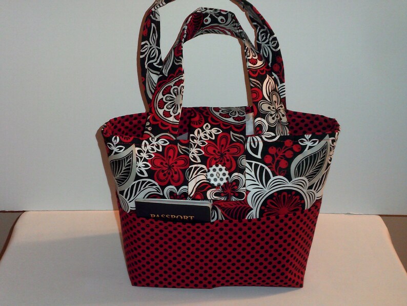 Beautiful Red / Black Floral Design Bible Tote /bible Bag | Etsy