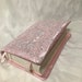 Beautiful Satin Pink and Lace Design Bible Cover ceremony Baptism 9.5 L ...