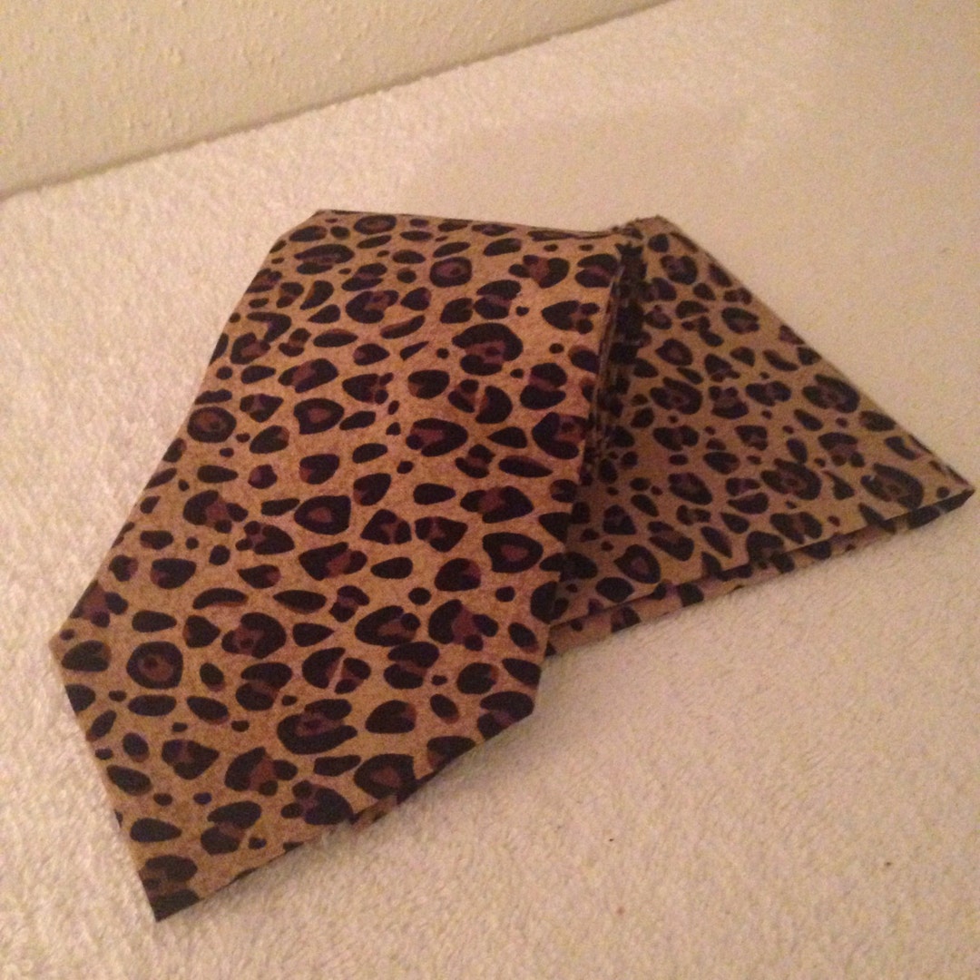Men Necktie, Leopard Spotted Print Skinny / Pocket Squares,weddings ...
