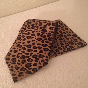 Men Necktie, Leopard Spotted Print Skinny / Pocket Squares,weddings ...