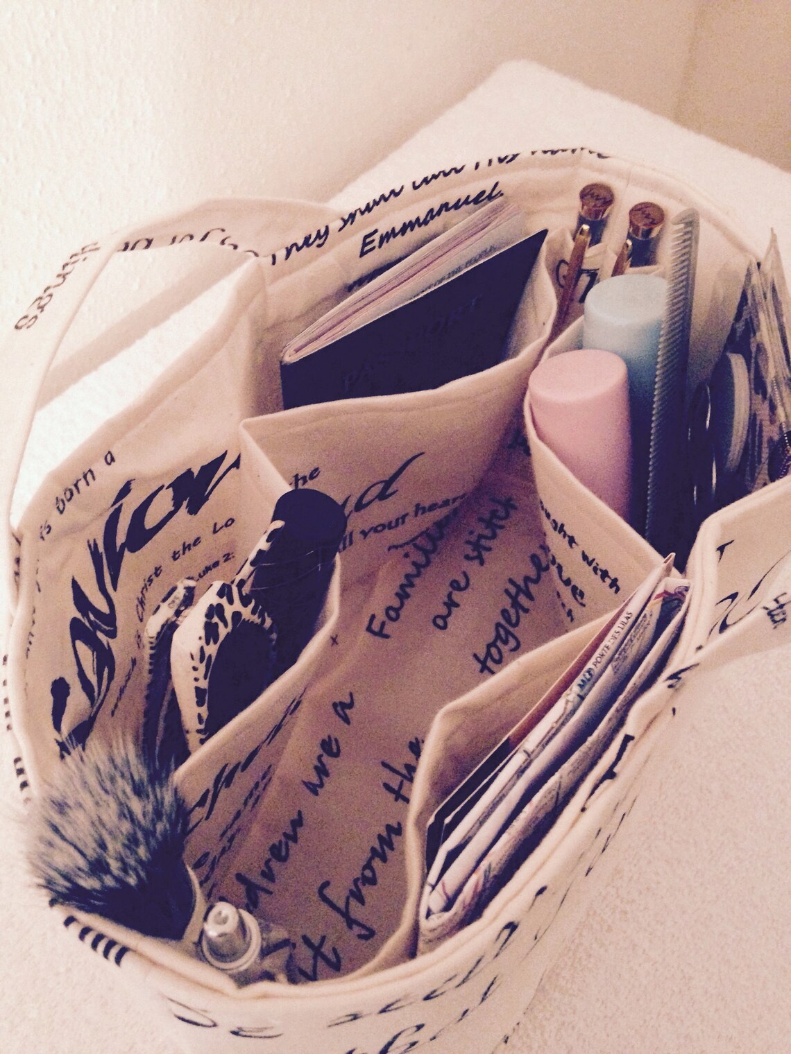 Beautiful Scripture Design Purse Organizer Insert 24 - Etsy