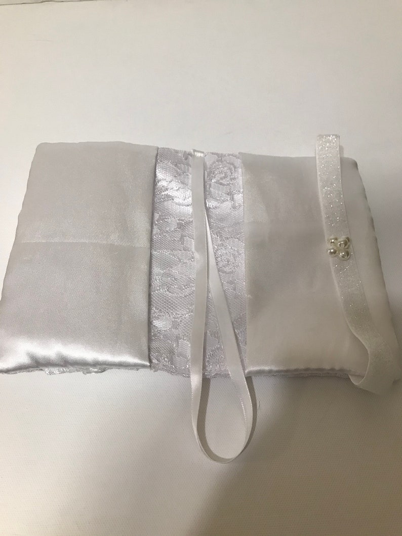 Beautiful Satin White and Lace Design Bible Cover ceremony - Etsy