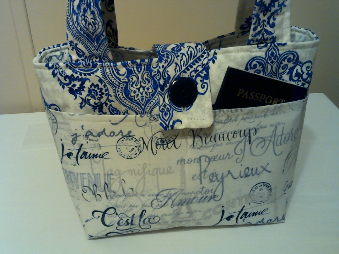 Navy Damask-jetaime Design Bible Tote /bible Bag -ceremony - Baptism ...