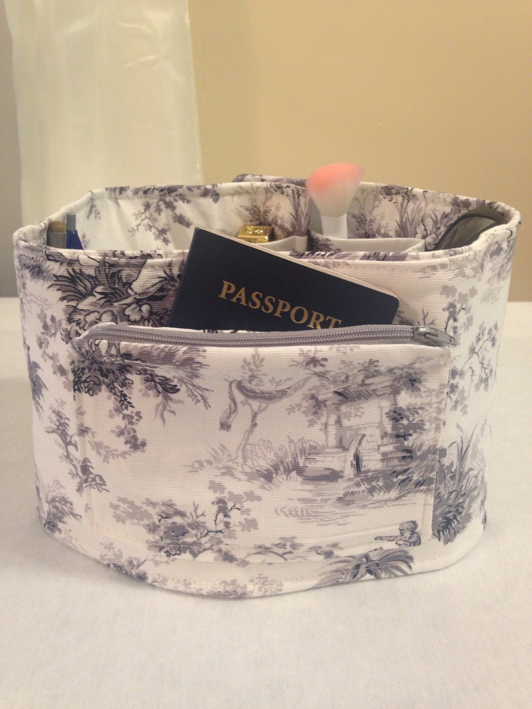 Toile, Gray Paris Design Purse Organizer Insert 29" Long - Etsy