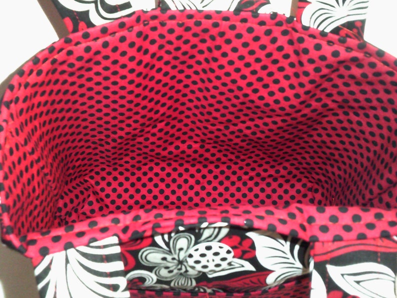 Beautiful Red / Black Floral Design Bible Tote /bible Bag | Etsy