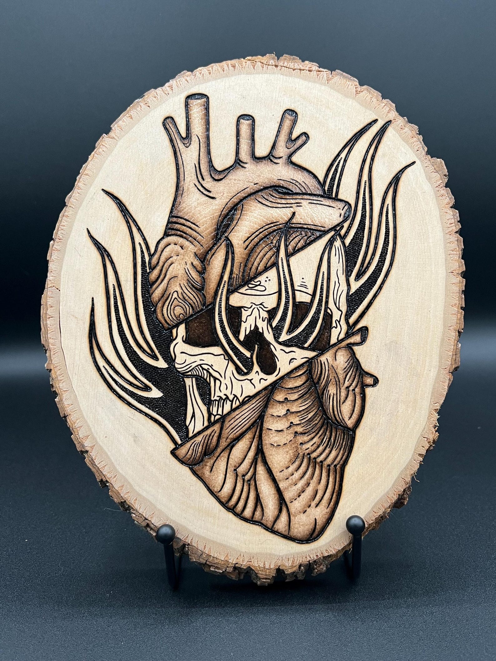 Flame Skull Wood Burning Art - Etsy