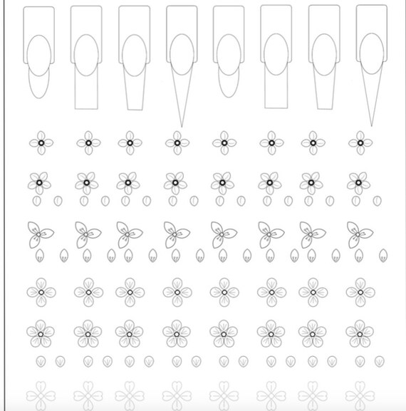 Digital 3d Flower Nail Practice Mat Digital Download | Etsy