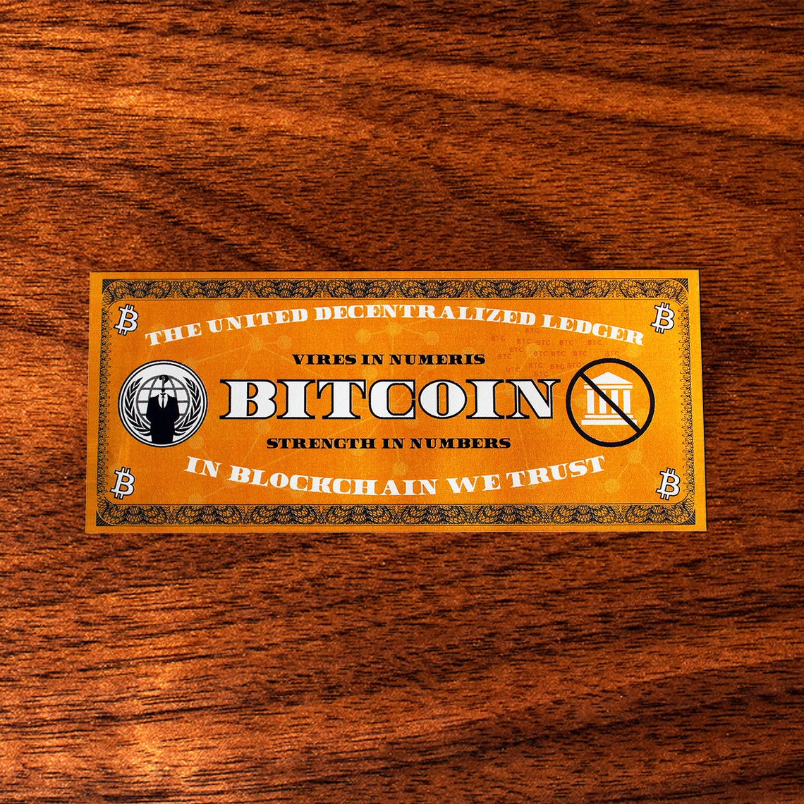 Bitcoin BTC Paper Wallet / the ORIGINAL Bitcoin Dollar Bill - Etsy