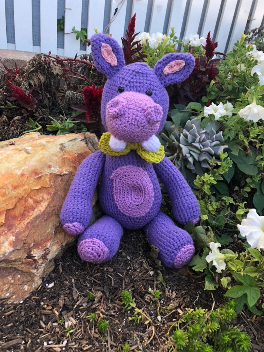 Harold the Hippo Hippopotamus Amigurumi Stuffed Doll Stuffed Animal ...