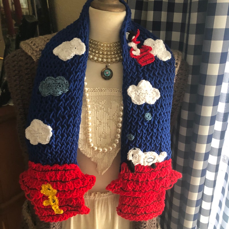 Snoopy Scarf - Etsy