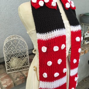 Inspired by Mickey Mouse and Minnie Mouse Scarves 2 Scarves - Etsy