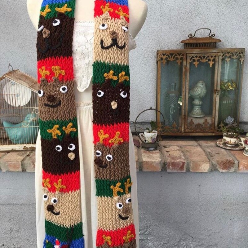 Santa Scarf - Etsy