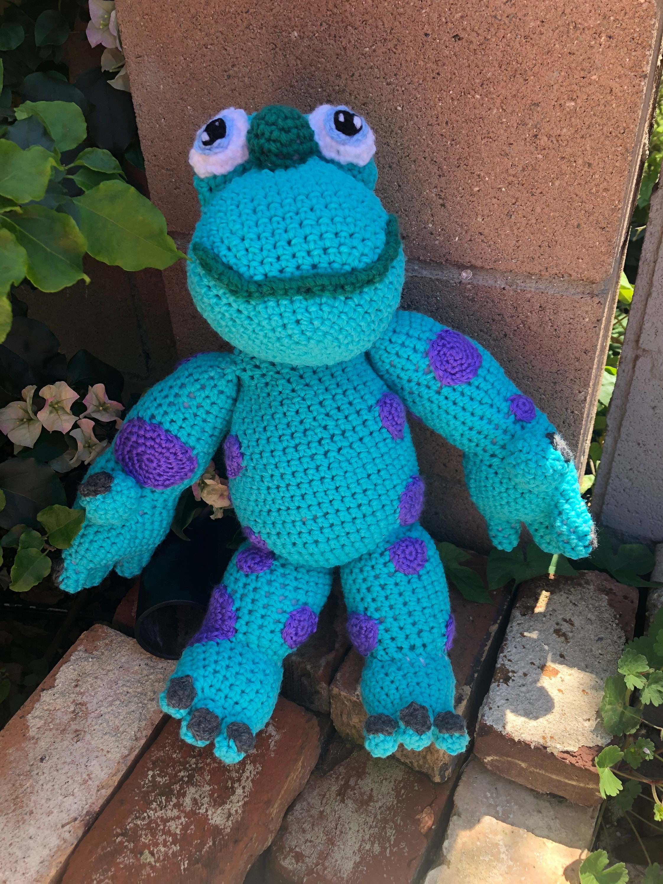 Monsters Inc Inspired Crochet Amigurumi Doll: Mike and Sully Stuffed ...