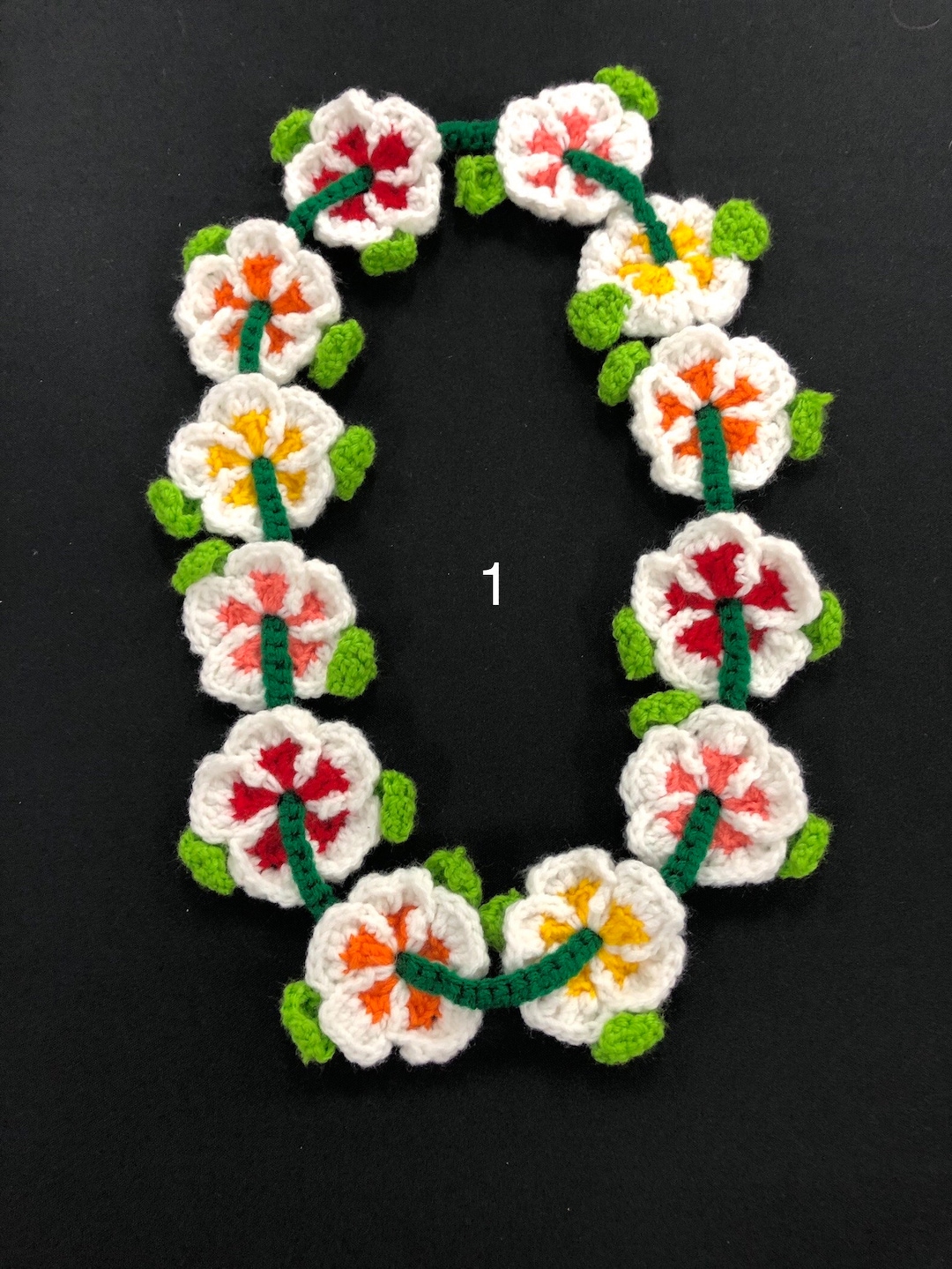 Crochet Flower Lei: Custom Colors for Celebrations - Etsy