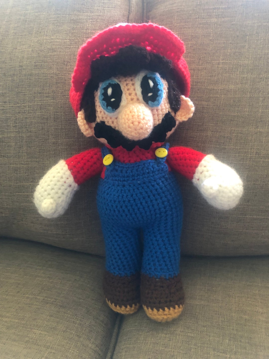 Crochet Stuffed Animal Inspired by Mario Luigi Super Mario Bros Hero ...
