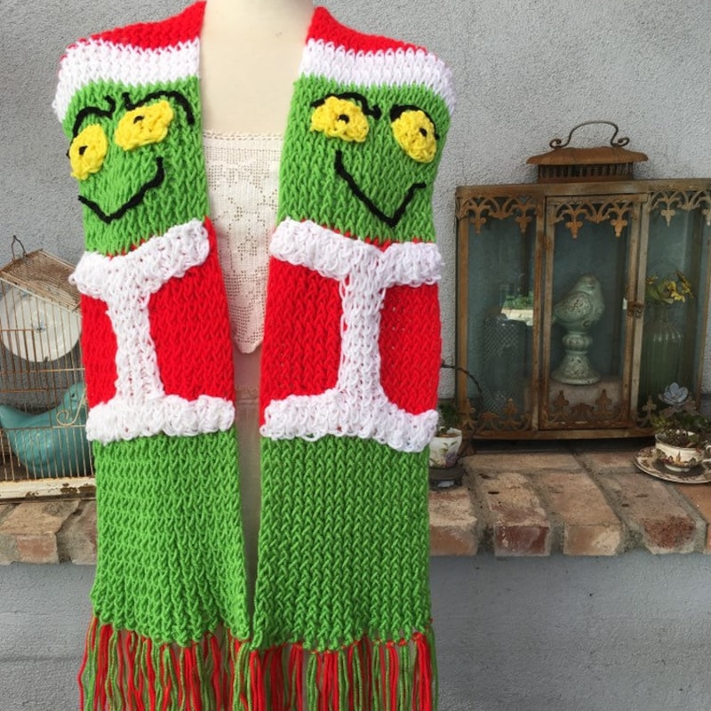 Grinch Scarf Pattern - Etsy