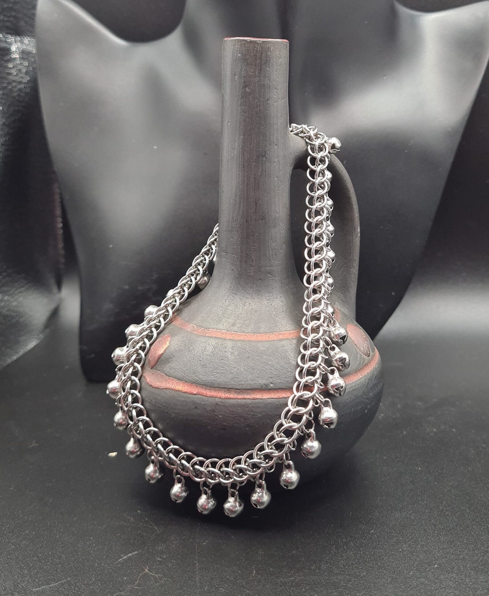 Stainless Steel Chainmail Jingle Bells Anklet or Bracelet for Women ...