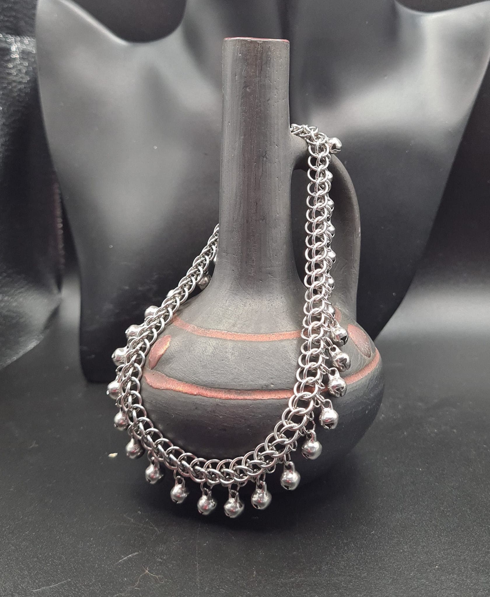 Stainless Steel Chainmail Jingle Bells Anklet or Bracelet for - Etsy Israel