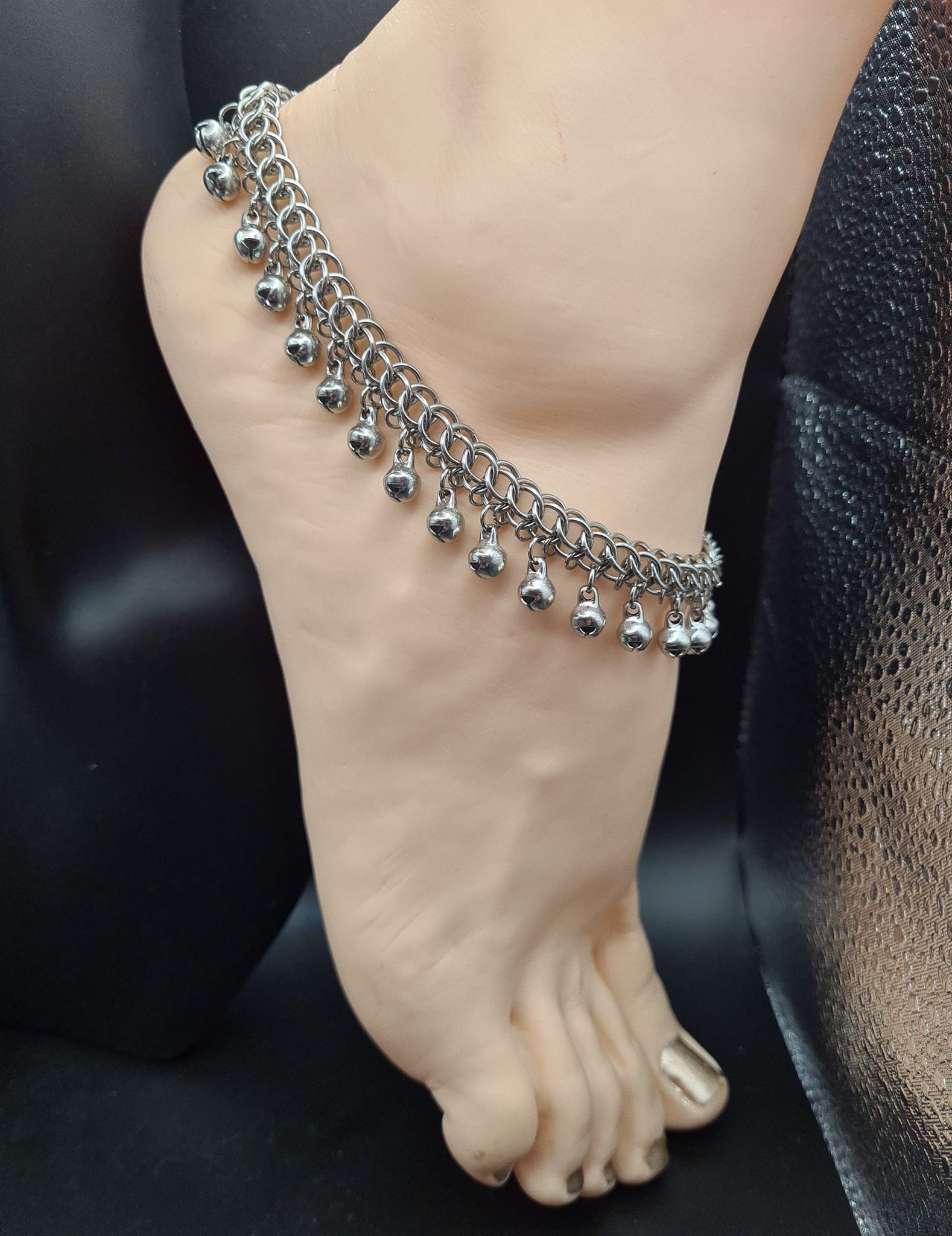 Stainless Steel Chainmail Jingle Bells Anklet or Bracelet for - Etsy Israel
