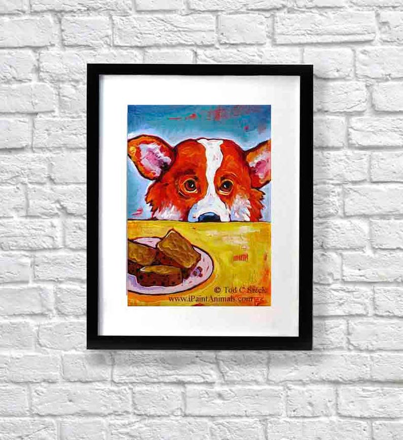 Corgi Art Print Nursery Print Corgi Painting Dog Print Dog | Etsy