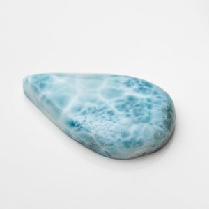 Large Larimar Cabochon Rory | 220 Ct, 44 Grams, 1.6 Oz | Real Larimar | Blue Stone | Handcrafted ...