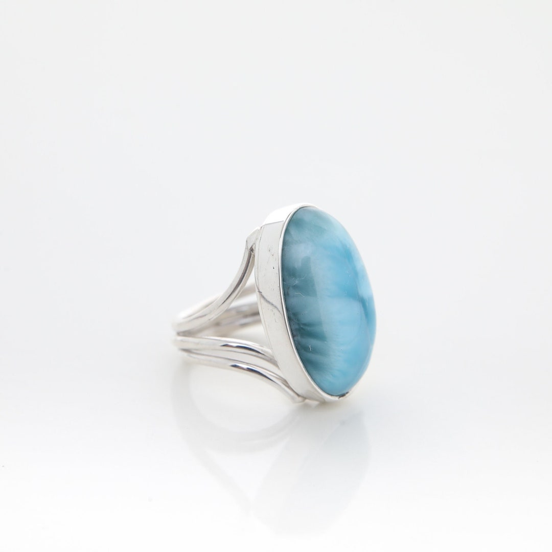 Larimar Ring Delfina, Larimar Stone Ring From Dominican Republic US ...
