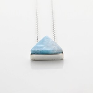 Larimar Triangle Necklace | 100% Handmade Jewelry | Dominican Larimar ...