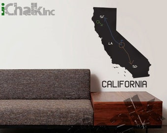 California Map Wall Decal - Etsy