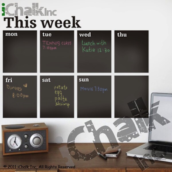 Weekly Chalkboard - Etsy