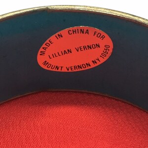 Vintage Lillian Vernon Cloisonné Cuff Bangle Blue Enamel - Etsy