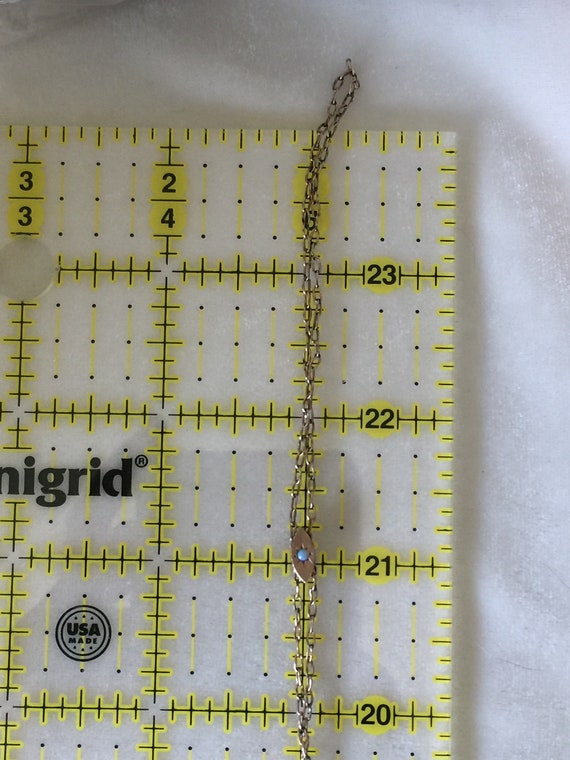 Antique Opal Slide Charm Chain Victorian Edwardian HD… - Gem