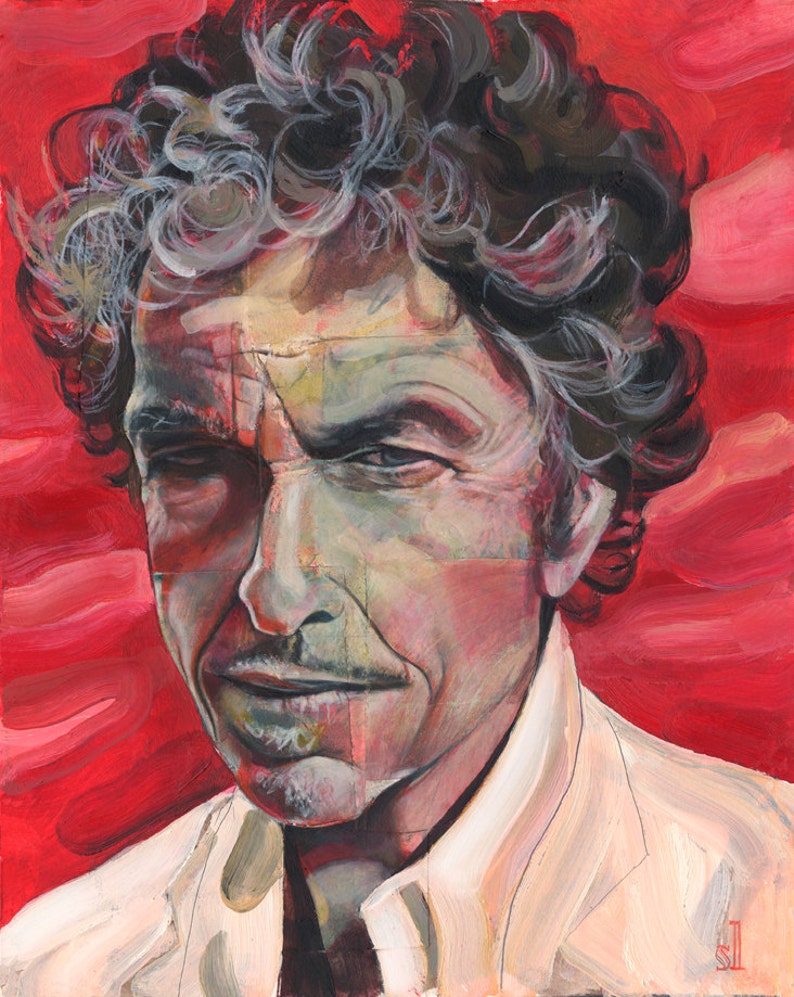 Portrait of Bob Dylan 13x17 Archival Art Print by Scott - Etsy