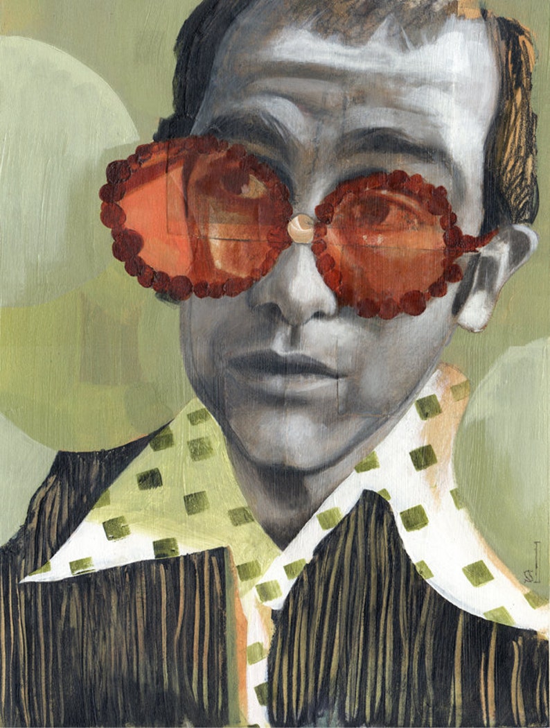 Elton John Portrait Archival Art Print by Scott Laumann - Etsy