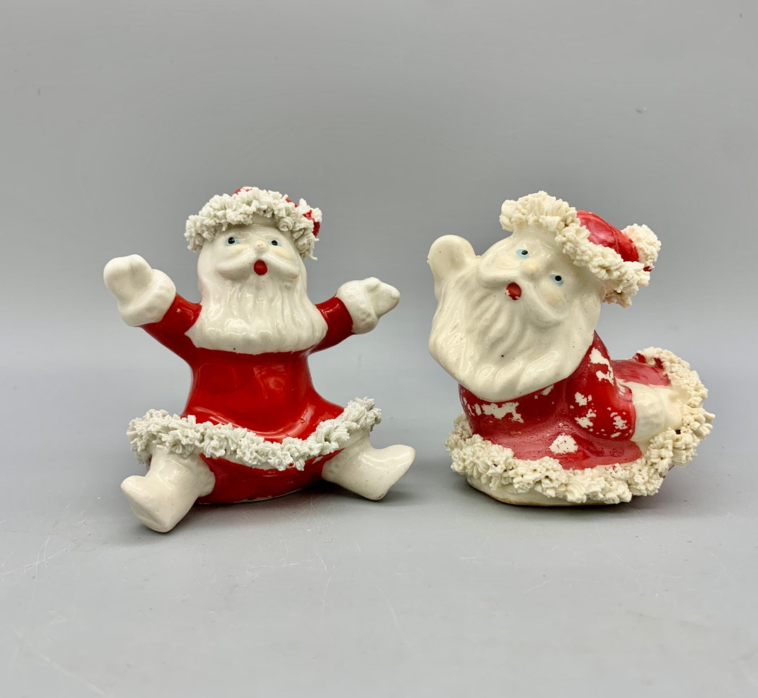 Vintage Napco Santa Claus Salt and Pepper Shakers - Spaghetti Santas - Etsy