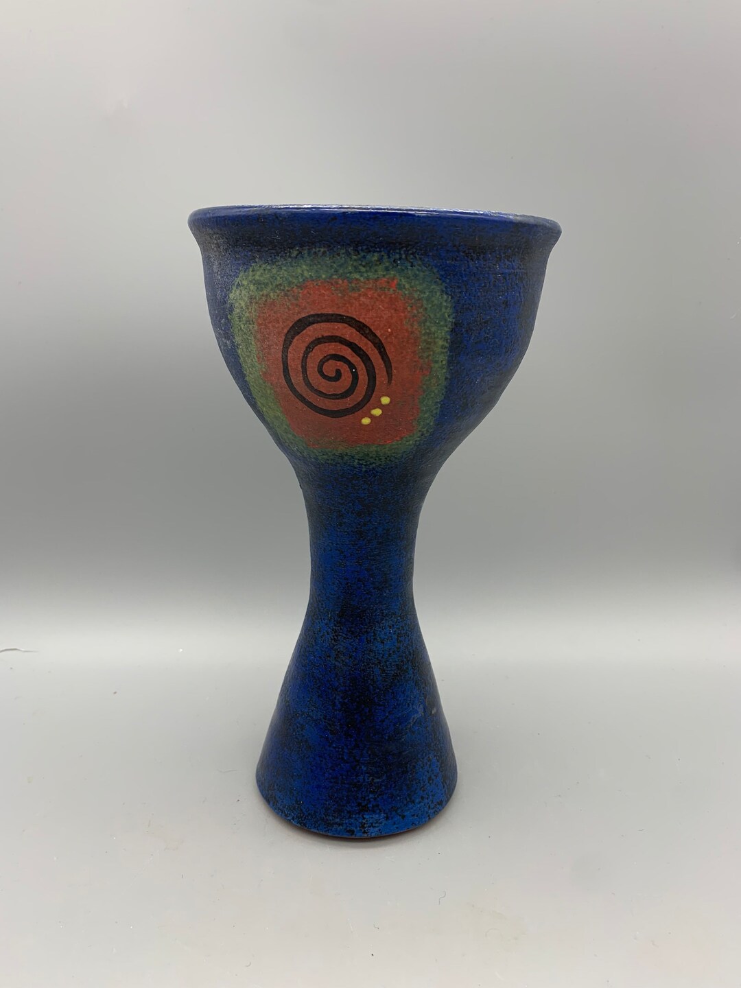 Art Pottery Rattle Goblet ,signed by Artist Gayle Fairchild, Geometric ...