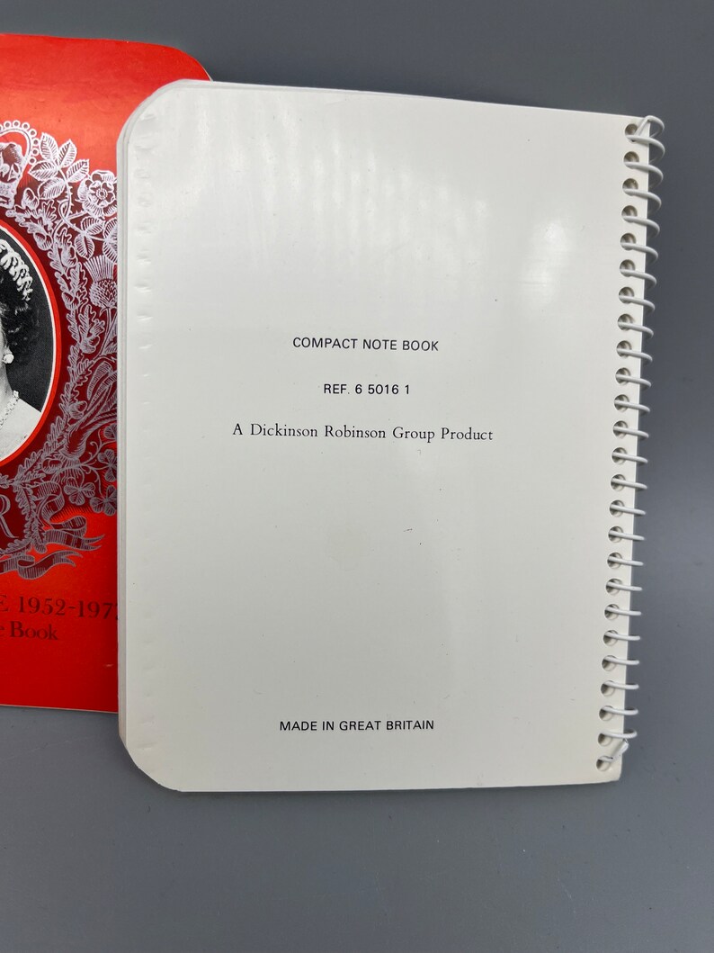 Silver Jubilee 1952-1977 Queen Elizabeth 2 Souvenir Note Book, Spiral ...