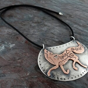 Running Fox Hand Forged Pendant Fox Talisman Sterling - Etsy