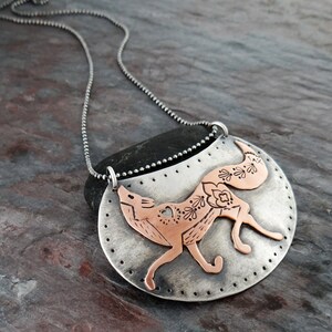 Running Fox Hand Forged Pendant Fox Talisman Sterling - Etsy