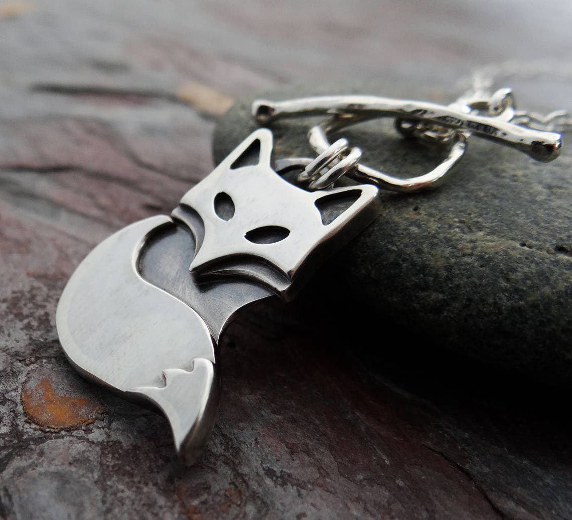 Arctic Fox Pendant || Hand Fabricated Sterling Silver Pendant || Nature ...