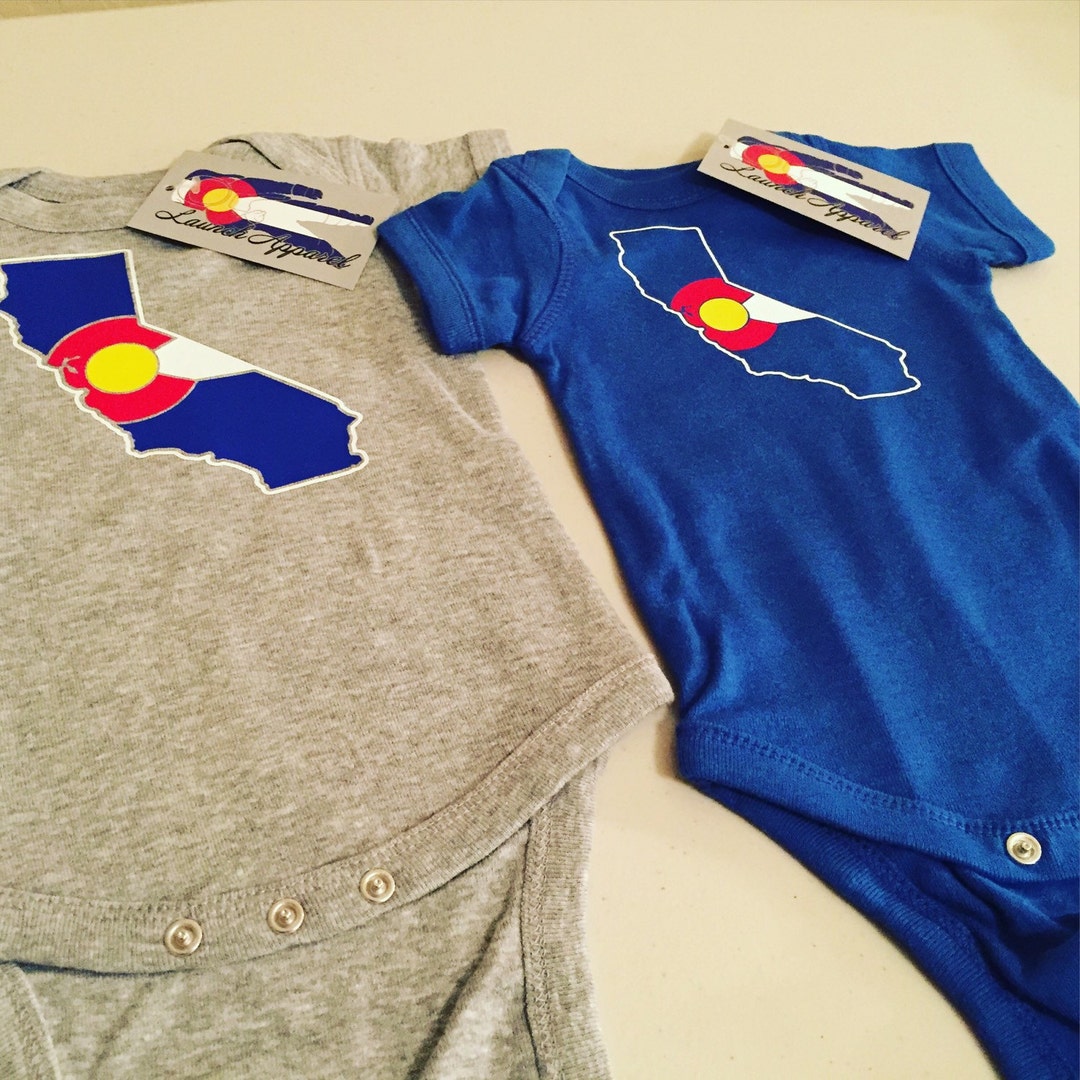 Colorado Flag State Outline Baby Onesie - Etsy