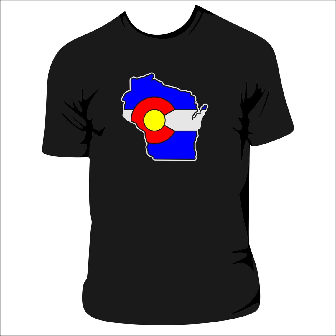 Colorado Flag Wisconsin State T-shirt - Etsy