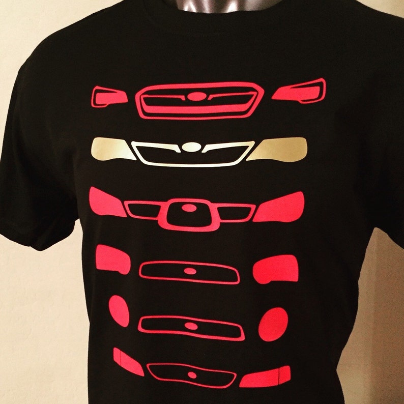 Custom Colors Subie Front Ends Headlights T-shirt | Etsy