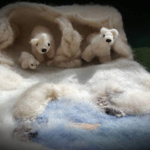 Felt Polar Bear - Etsy