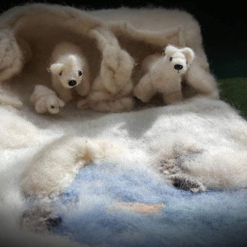 Felt Polar Bear - Etsy