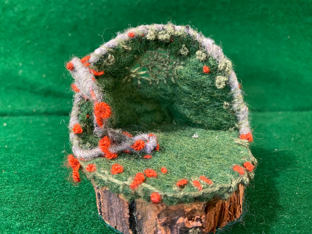 Forest Chair Gnome Chair Miniature Doll Hut Needlefelted - Etsy