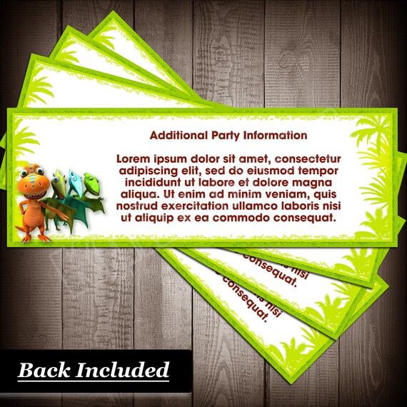 Dinosaur Train Birthday Party Ticket Invitations Dinosaur Train