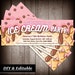 Ice Cream Ticket / Bookmark Style Invitations, Kids Birthday Party ...