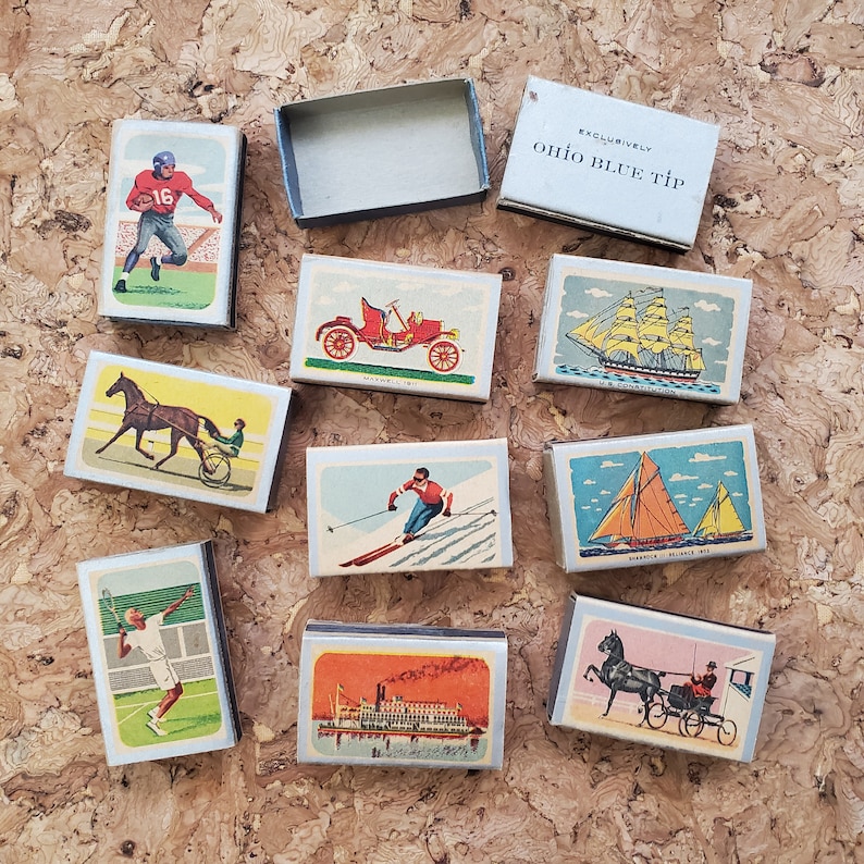Vintage 1955 Ohio Blue Tip Empty Matchbox - Your Choice - Etsy