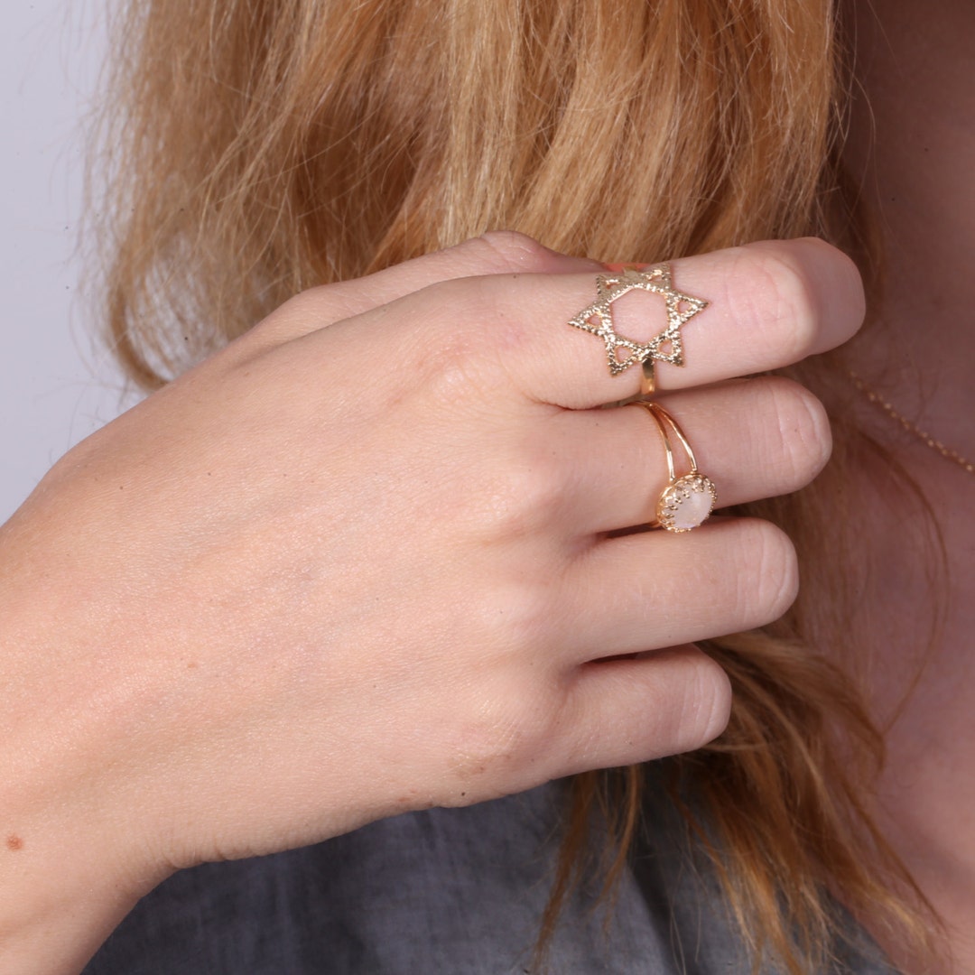 Gold Ring, Star of David Ring, Magen David Ring, Jewish Jewelry, Jewish ...
