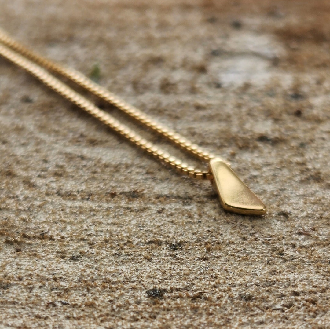 Tiny Gold Necklace,dainty Nugget Necklace, Small Charm Necklace, Simple ...